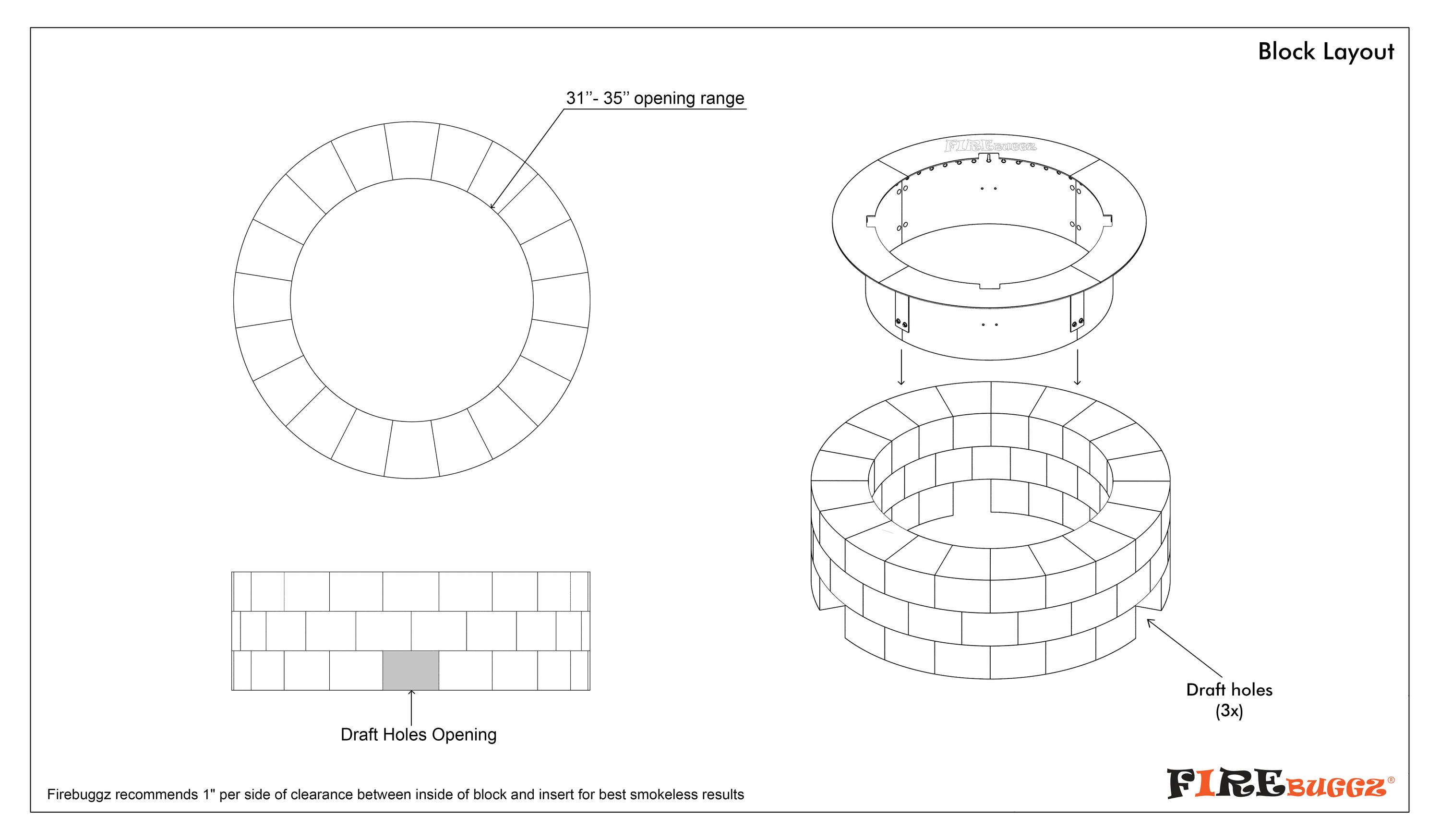 Smokeless Fire Pit Insert with bolt on Santa Maria Grill and Rotisseri ...